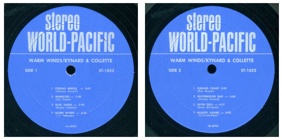 PACIFIC JAZZ / WORLD PACIFIC LABELOGRAPHY